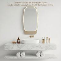 Quality Kingstin Custom Smart LED Bathroom Mirror with Storage, Anti-Fog, Dimmable, Time for sale