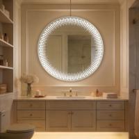 Quality Kingstin Frameless Round LED Bathroom Mirror Smart Touch Control Dimmable Anti for sale
