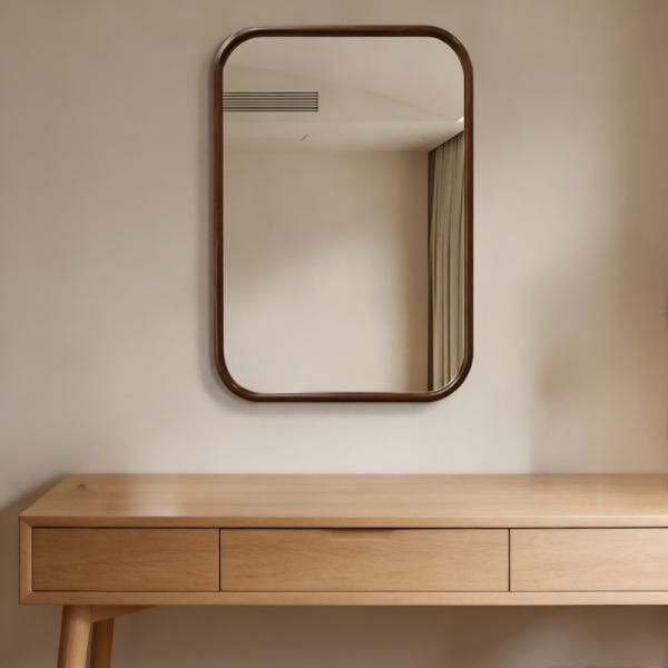 Quality Kingstin Vintage Solid Wood Framed Bathroom Mirror Bathroom Mirror for Wabi-Sabi Retro for sale