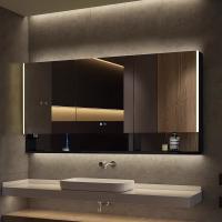 Quality High Quality Smart LED Bathroom Vanity Storage Mirror Modern Design Defogging for sale