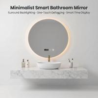 Quality Kingstin Frameless LED Backlit Bathroom Mirror, Anti-Fog Smart Vanity Mirror for sale