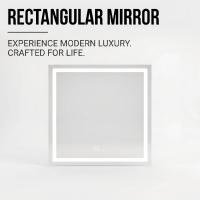 Quality Kingstin Square LED Bathroom Mirror, Dimmable 3-Color Light, Anti-Fog, Custom for sale