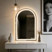 Quality Wholesale Frameless Smart Mirror With Led Light Custom Arch Rest Room Dimming for sale