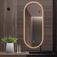 Quality Oval LED Smart Bathroom Mirror - Wall Mounted Vanity Mirror with Touch Switch for sale