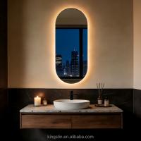 Quality Smart Anti Fog Aluminum Custom Modern Frameless Light Luxury Led Oval Anti-fog for sale
