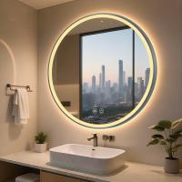 Quality Kingstin High-End LED Lighted Round Mirror for Bathroom Vanity - Smart Touch, for sale