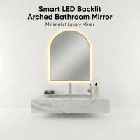 Quality Kingstin Arched LED Backlit Mirror Modern Minimalist Wall Vanity Mirror for sale