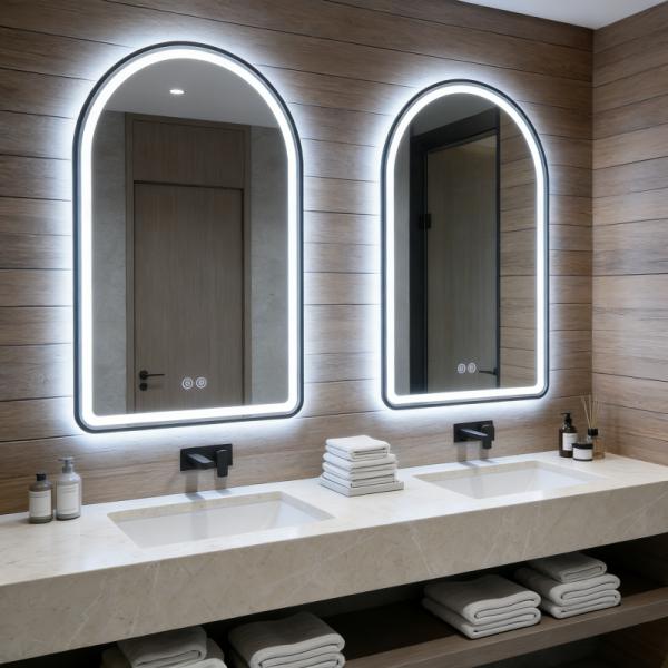 Quality Modern Smart Mirror Touch Inductive Bathroom Vanity Wall-Mounted Cosmetic Feature for Hotel Wash Desk Apartment Salon for sale