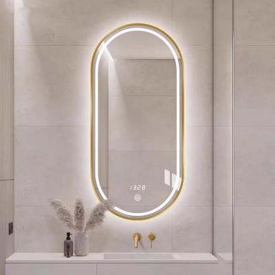 China Kingstin Premium Oval LED Vanity Mirror | Custom Metal Frame Smart Bathroom Mirror | Wholesale & OEM/ODM Direct for sale