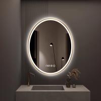 Quality Modern Luxury Smart LED Vanity Mirror Oval Framed with Touch Switch Wall-Mounted for sale