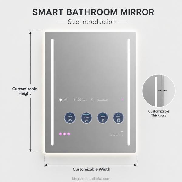Quality Custom Smart TV Bathroom Mirror with Android Touch Display, WiFi, Bluetooth and for sale