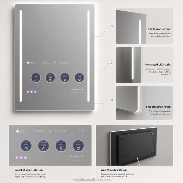 Quality Custom Smart TV Bathroom Mirror with Android Touch Display, WiFi, Bluetooth and for sale