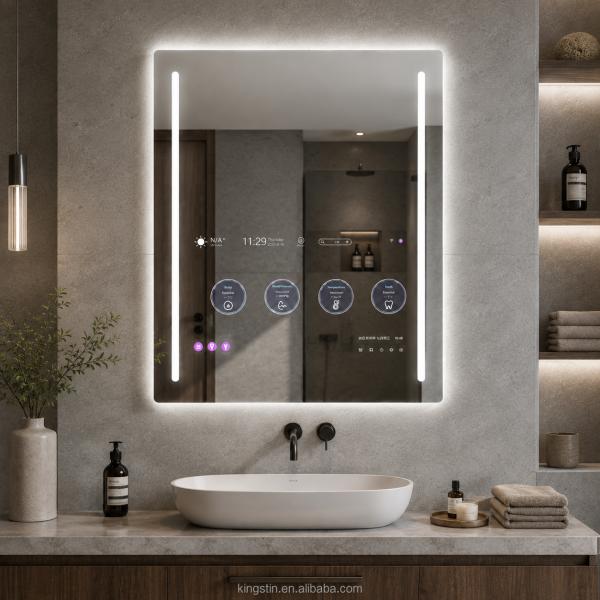 Quality Custom Smart TV Bathroom Mirror with Android Touch Display, WiFi, Bluetooth and for sale