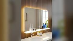 Modern LED Smart Bathroom Mirror - Anti-fog Function and Time Display, Suitable for Hotels/Bathrooms