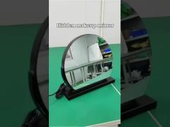 Kingstin 3 Color Temperature Invisible LED Mirror, Stainless Steel Tabletop Vanity Mirror for Salon,