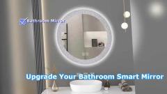 Modern Design Smart Round LED Lighted Bathroom Makeup Mirror with Touch Switch for Home Hotels Comme