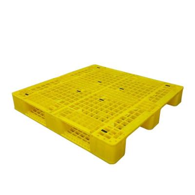 Cina Pallet di plastica riutilizzabili 43x43 dei pallet di plastica gialli del polipropilene in vendita