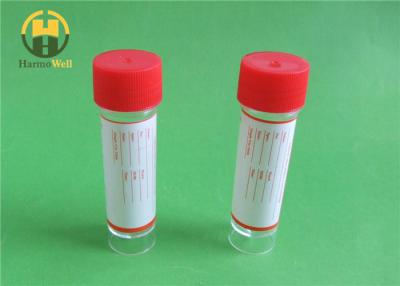 China Medical supply red color 30ml urine bottle with label for sale for sale