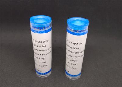 China 75ul blue cap medical glass micro capillary tubes without heparin made in china for sale