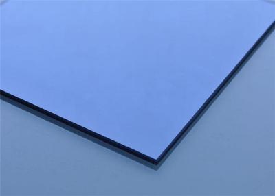China Blue Reflective Float Glass Curved / Flat Solar Control Glass For Article Decorations for sale