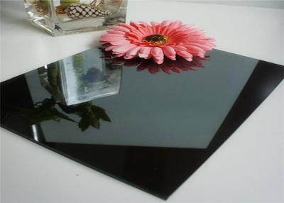China 4mm - 8mm Thickness Reflective Float Glass Solid Black Reflective Glass for sale