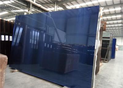China 3300x2140mm Reflective Float Glass 5mm Thickness Dark Blue Reflective Glass For Building Construction for sale