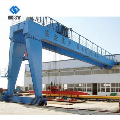 Cina High Rigidity Single Beam 5 Ton Gantry Crane Semi Goliath Crane 18~35m Span in vendita