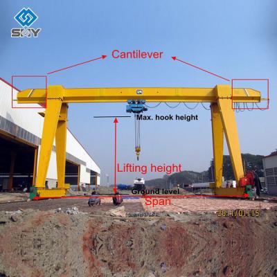 Cina High Efficiency Single Beam Gantry Crane 5 Ton 10 Ton 25 Ton For Factory in vendita