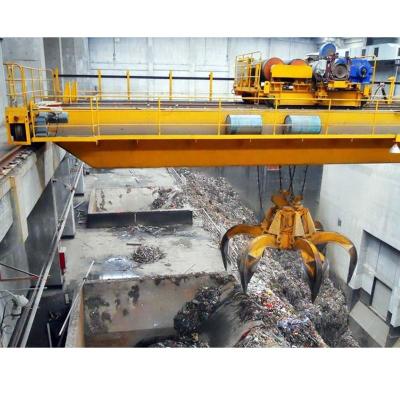 Cina Doppia trave Crane With Grab Bucket sopraelevato del magazzino in vendita