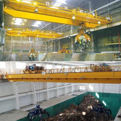 Cina Doppia trave Crane With Grab Bucket sopraelevato del magazzino in vendita