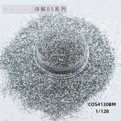 China Shiny Compostable Plant Based Glitter Powder Makeup Plant Cellulose Cosmetic Grade Pigment for sale