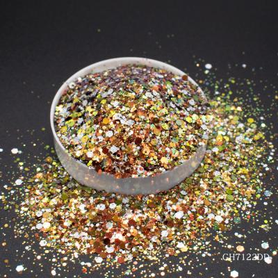 China Diamonds Chameleon Glitter Flakes Mixed Photorefractive Chunky Paillette for sale