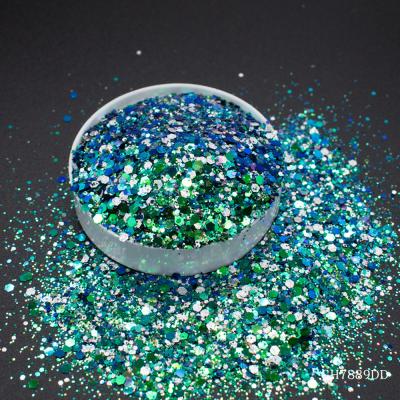 China Diamonds Chameleon Glitter Flakes Mixed Photorefractive Chunky Paillette for sale