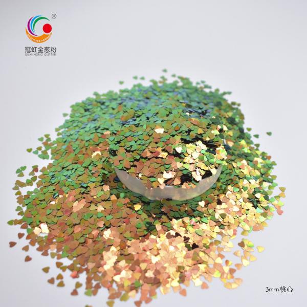 Quality Gold Green Red Loose Chameleon Glitter Flake Nail Art Maple Leaf OEM for sale
