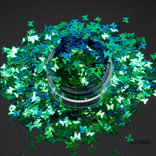 Quality Bulk Chunky Iridescent Loose Glitter Chameleon Powder Peacock Gold Green PET for sale