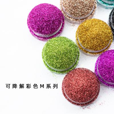 China Custom Colorful star Eco Friendly Face Glitter Powder For Biodegradation Leather Decoration for sale