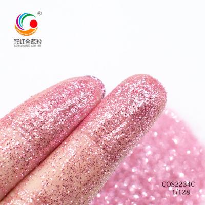 China Eco Friendly PET Eye Loose Cosmetic Glitter Powder Fine Sequin Pink blue for sale