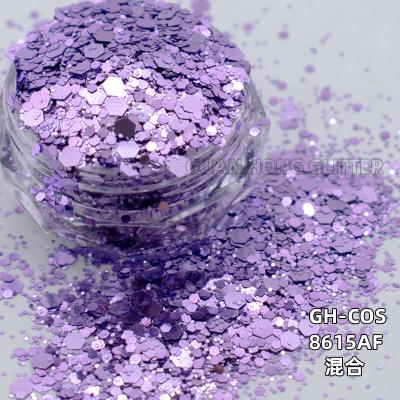 China Party Makeup Iridescent Face Glitter Hexagon Titanium Ceramic Loose Cosmetic Glitter for sale