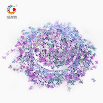 China Eco Friendly PET Glitter Powder Chunky Bowknot Neon Color For Body Face crafts for sale