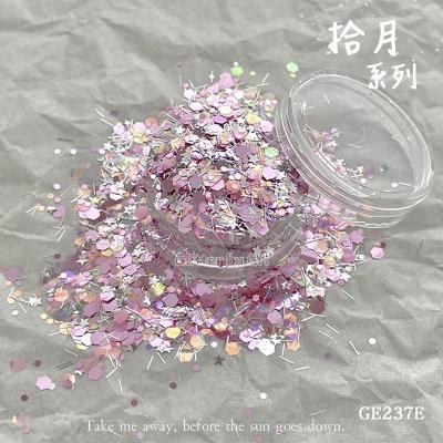 China ODM Halloween Sequin Mix Chunky Hexagon Glitter Powder For Glass Tumbler for sale