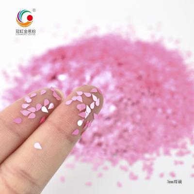 China Hexagonal Crystal Metallic Cosmetic PET Glitter Powder 3D Mix Sequin Craft Leather Silkscreen for sale