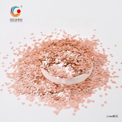 China Hexagonal Crystal Metallic Cosmetic PET Glitter Powder 3D Mix Sequin Craft Leather Silkscreen for sale