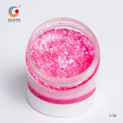 China PET Chunky Solvent Resistant Glitter Powder Diamond Plum Festival Birthday Decoration for sale