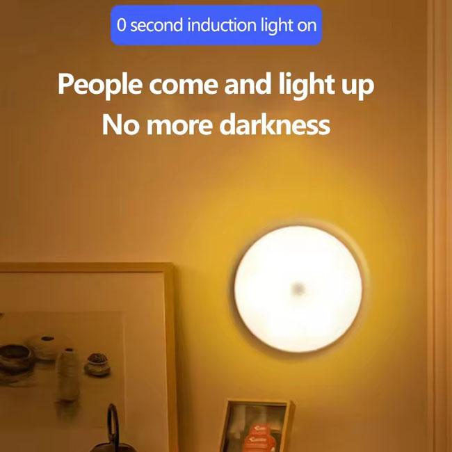 Rechargeable motion sensor night light showing white color option