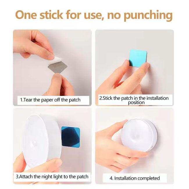 Motion sensor night light in bathroom setting