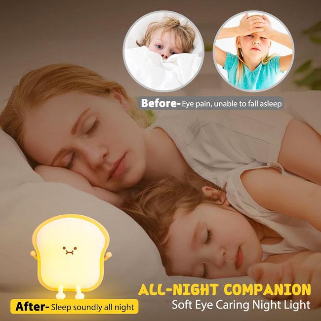 LED night light in bedroom setting