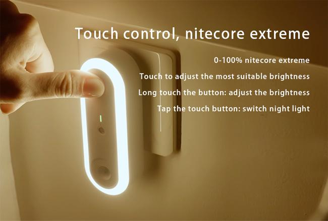 LED Night Light front view showing plug and light sensor