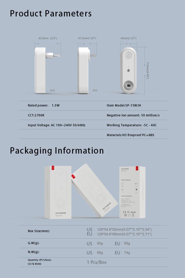 LED Night Light packaging and multiple units