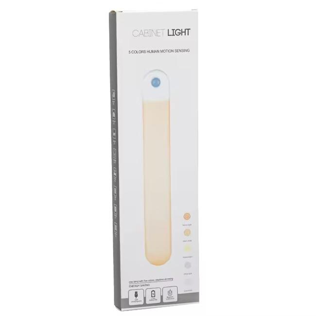 Close-up of PIR LED Motion Sensor Light showing multiple color temperatures