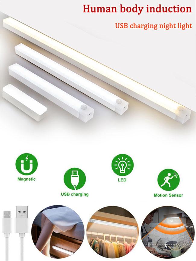 Close-up of LED motion sensor light showing design details